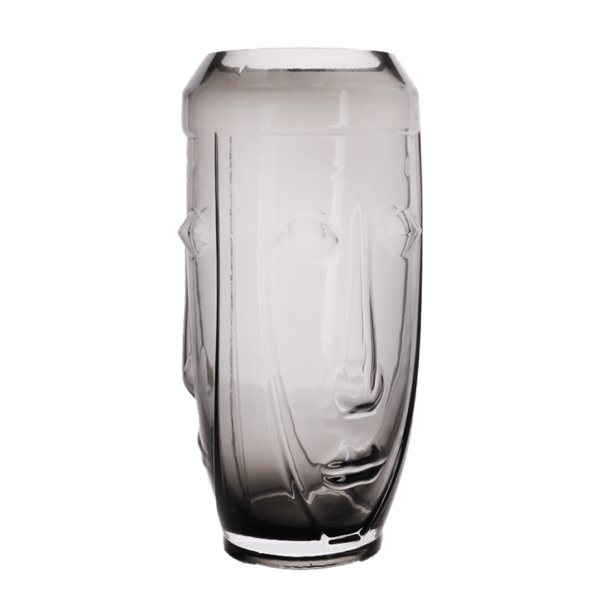 Vase en verre forme visage 30cm – Saga Cuisine